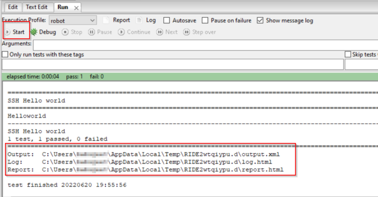 SSH Library Robot Framework Example: Hello world SSH Library Robot Framework Example: Hello world
