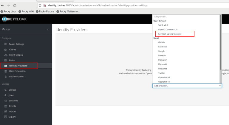 How to configure keycloak as identity provider and identity broker ? - LinuxDataHub